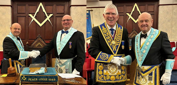 Special guest at Peace Lodge’s installation - West Lancashire Freemasons